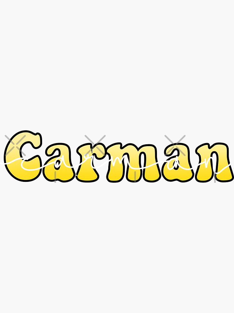 "Carman custom" Sticker for Sale by chloemadesigns | Redbubble