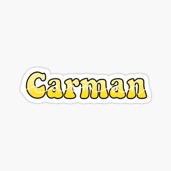 "Carman custom" Sticker for Sale by chloemadesigns | Redbubble