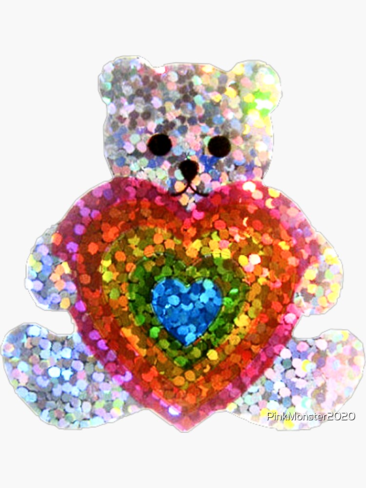 "cute bear glitter sticker y2k" Sticker for Sale by PinkMonster2020 ...