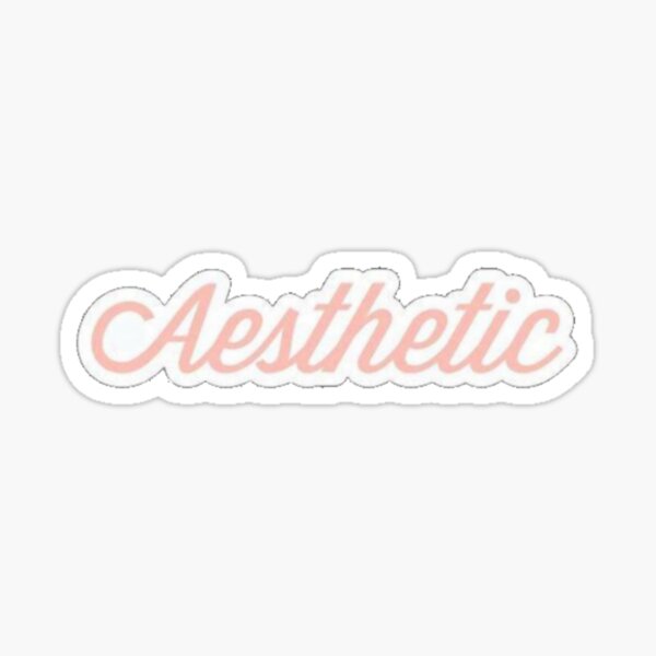 ""Aesthetic" pink text" Sticker for Sale by Iamstar | Redbubble