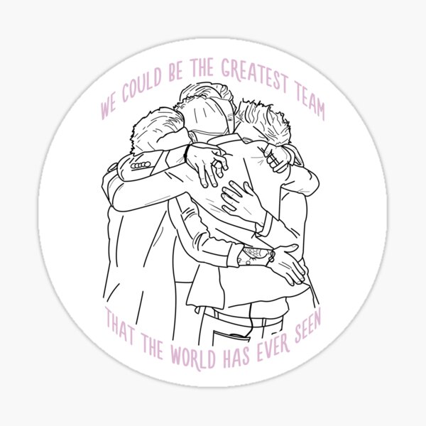 "1D Group Hug Outline" Sticker for Sale by inspiredbybands | Redbubble