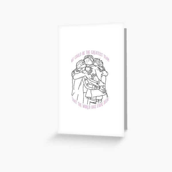 "1D Group Hug Outline" Greeting Card by inspiredbybands | Redbubble