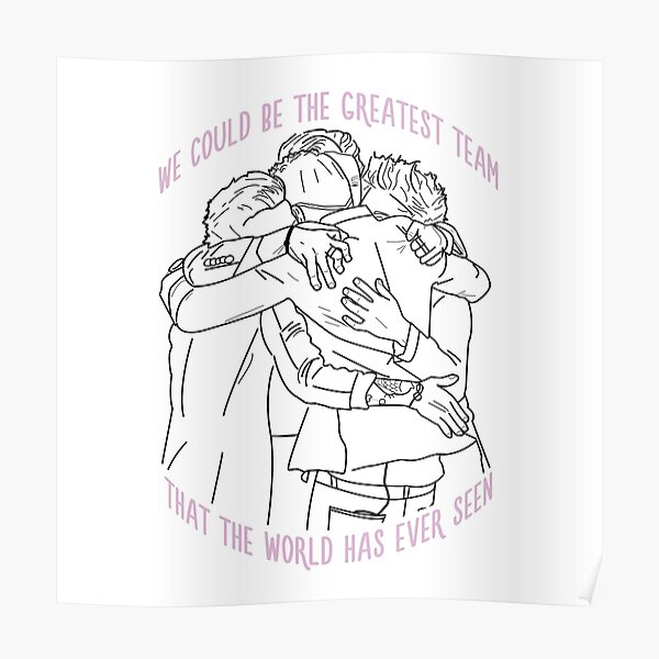 "1D Group Hug Outline" Poster by inspiredbybands | Redbubble