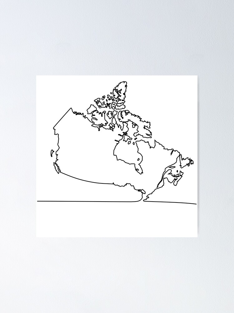 "Canada Outline" Poster by REDBBRJM | Redbubble