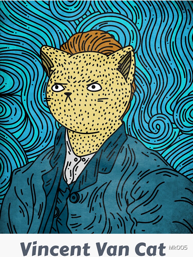 "Vincent Van Cat" Sticker for Sale by Mk005 | Redbubble