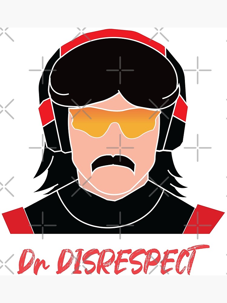 "Dr Disrespect design, graphic design, white" Art Print for Sale by ...