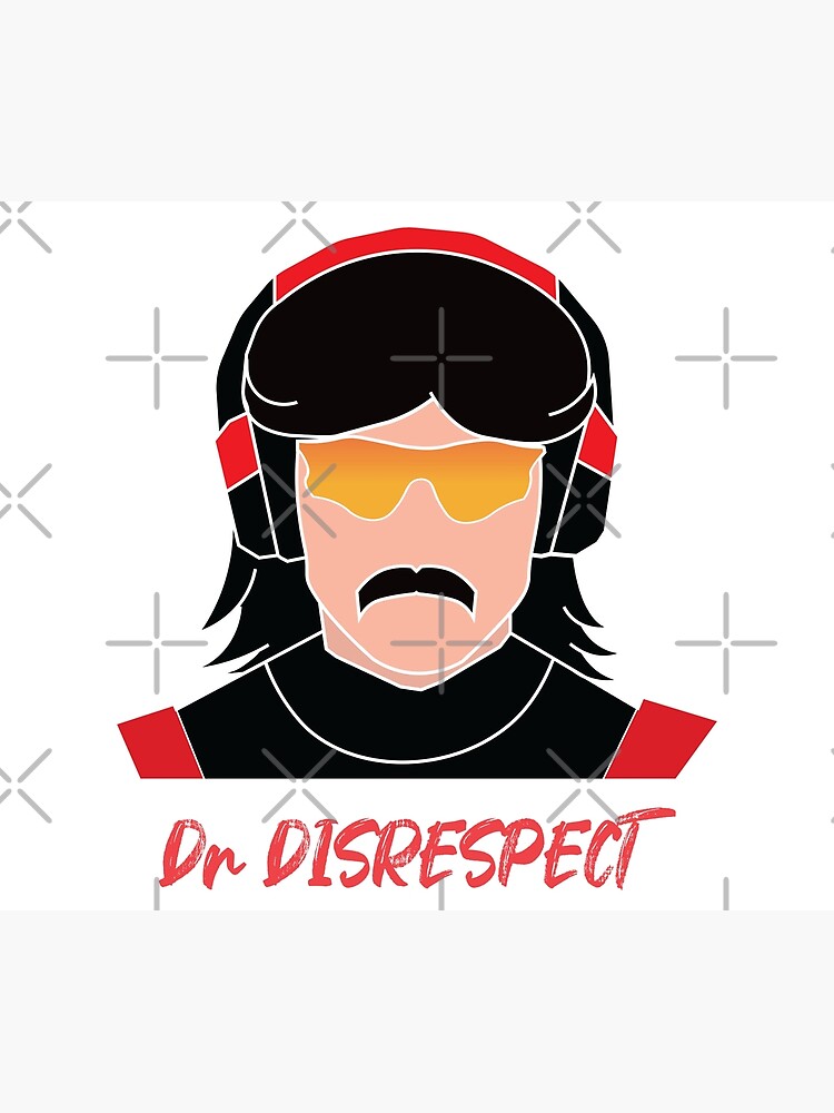 "Dr Disrespect design, graphic design, white" Throw Blanket by Gaalaxyz ...