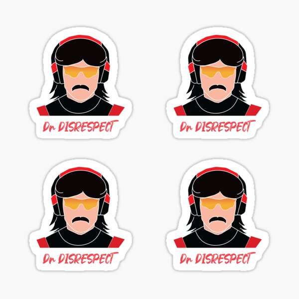"Dr Disrespect design, graphic design, white" Sticker by Gaalaxyz ...