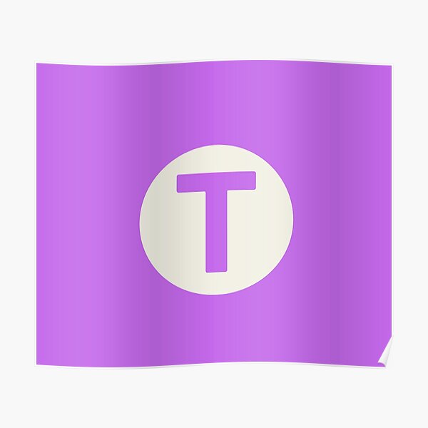 "letter t purple" Poster for Sale by ZiphGames | Redbubble