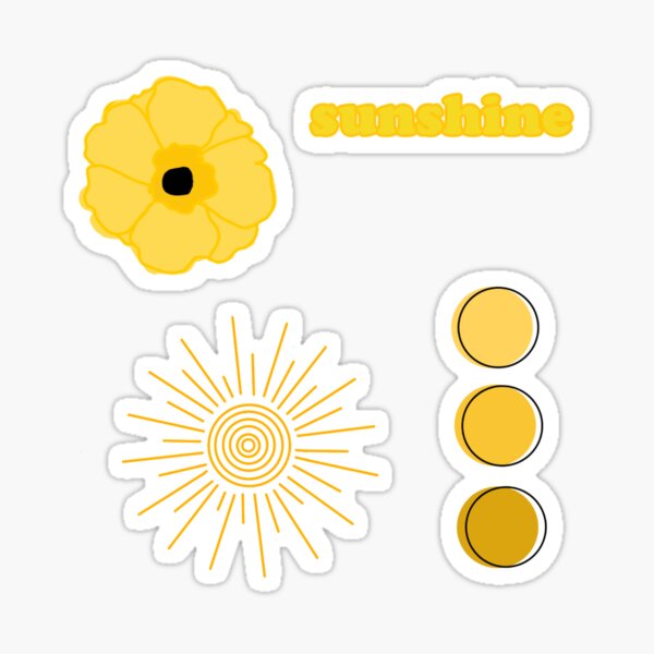 "yellow sticker pack" Sticker by abby735 | Redbubble