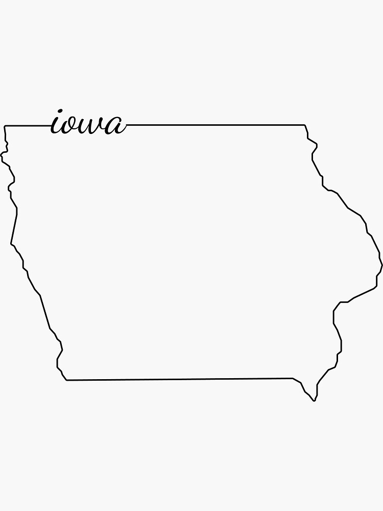 "Iowa State Outline" Sticker for Sale by sofiavvv | Redbubble