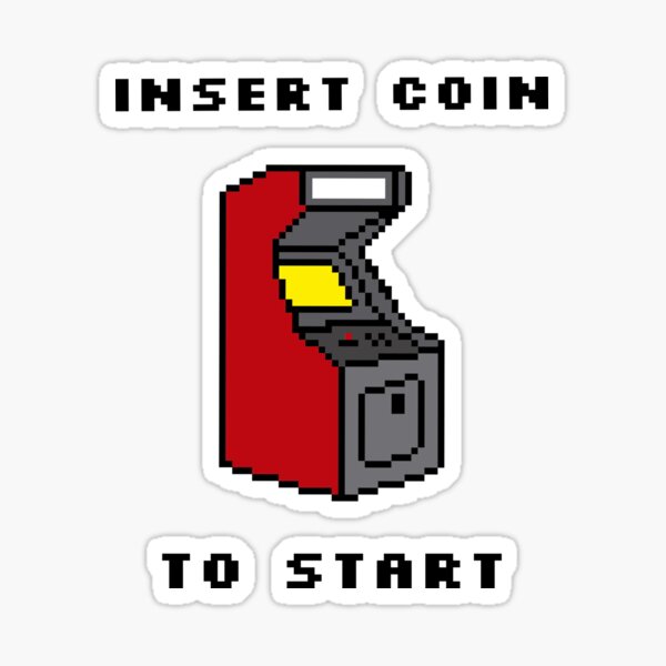 "Insert coin" Sticker for Sale by AttractiveA | Redbubble
