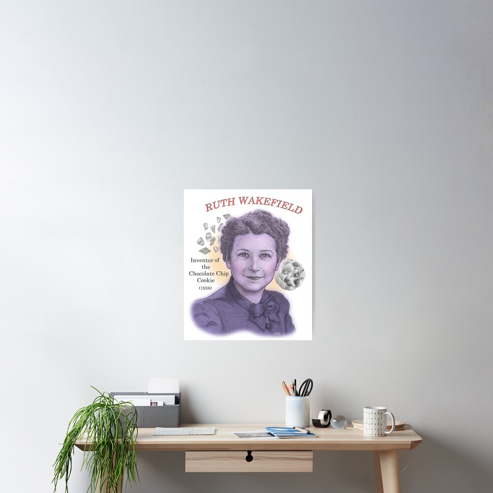 "Ruth Wakefield, Inventor of the Chocolate Chip Cookie" Poster by ...