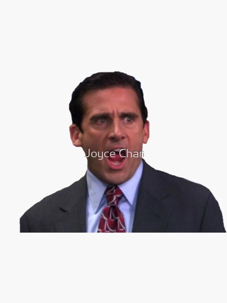 "michael scott shocked face" Sticker by Joycechan20 | Redbubble