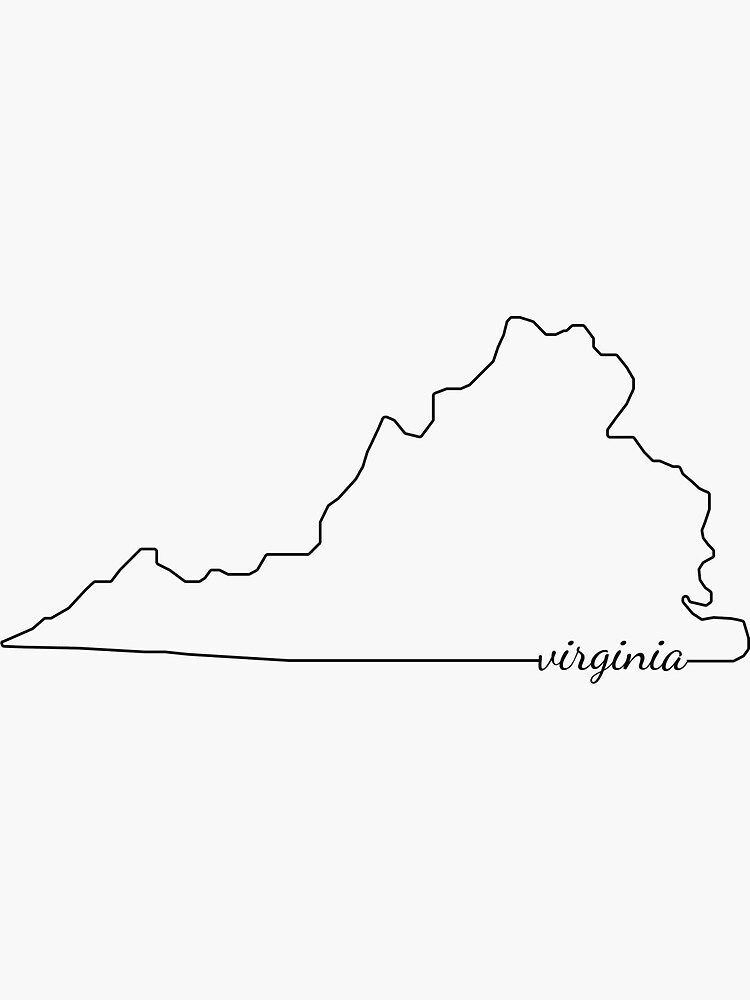 "Virginia State Outline" Sticker by sofiavvv | Redbubble