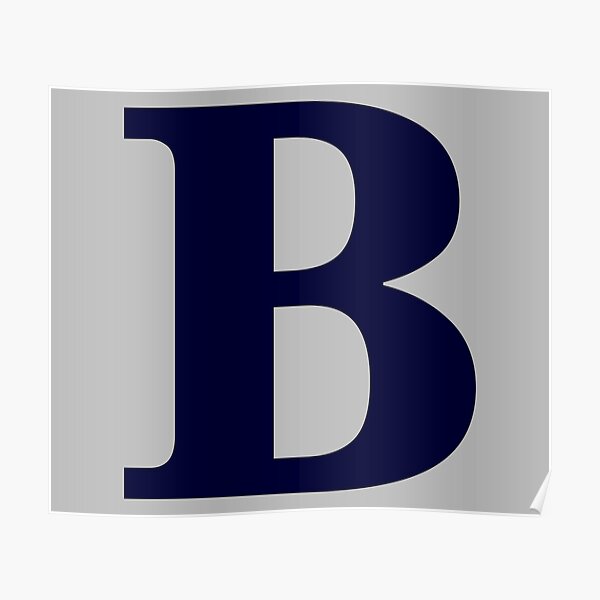 Póster «Letra de color azul marino B» de DevineDesignz | Redbubble