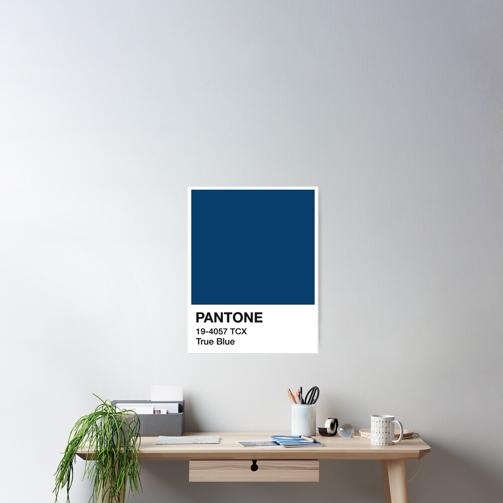 "Pantone True Blue" Poster for Sale by piastrelli | Redbubble