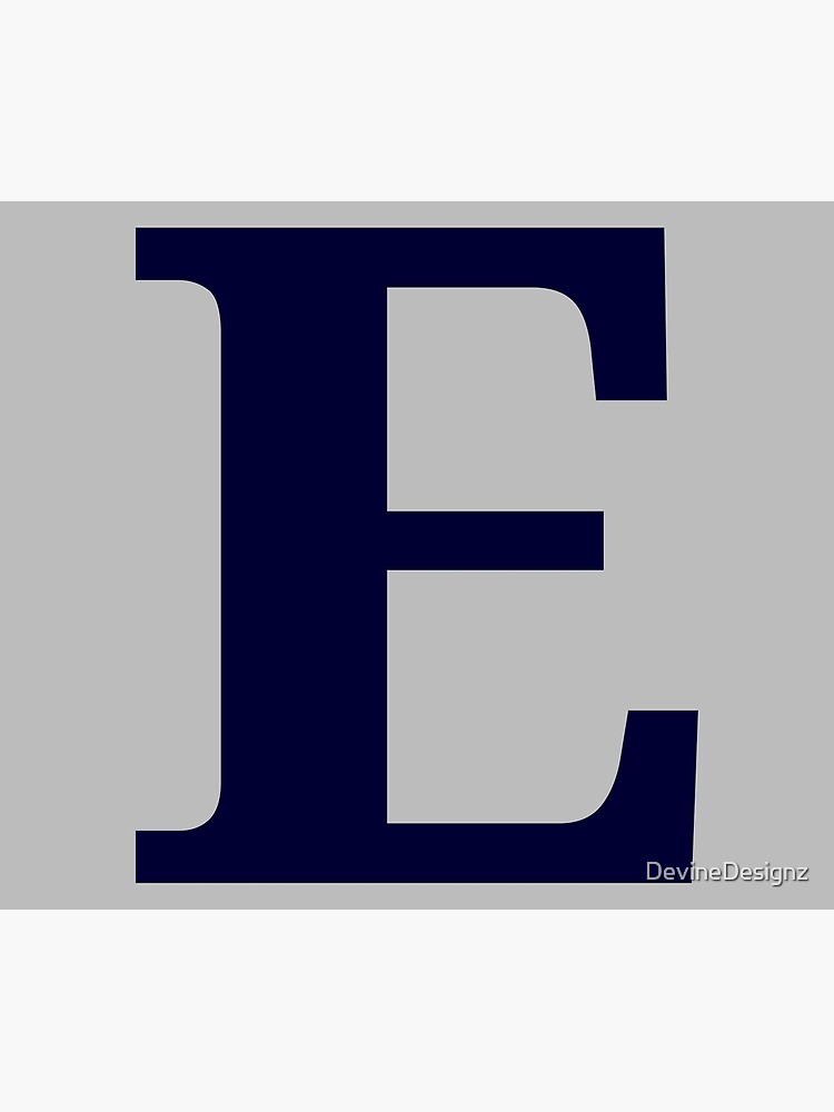 "Navy Blue Color Letter E" Poster for Sale by DevineDesignz | Redbubble