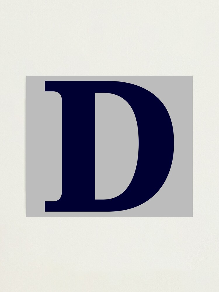 "Navy Blue Color Letter D" Photographic Print by DevineDesignz | Redbubble