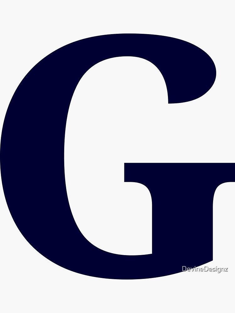 "Navy Blue Color Letter G" Sticker for Sale by DevineDesignz | Redbubble