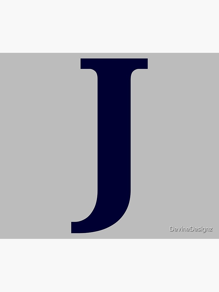 "Navy Blue Color Letter J" Poster for Sale by DevineDesignz | Redbubble
