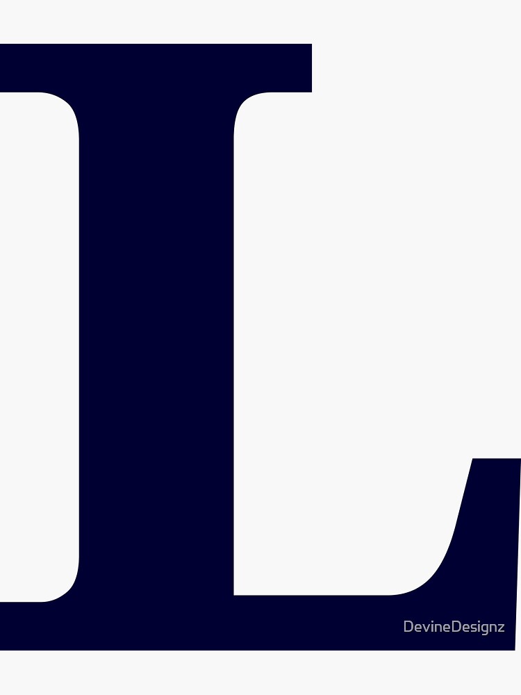 "Navy Blue Color Letter L" Sticker for Sale by DevineDesignz | Redbubble