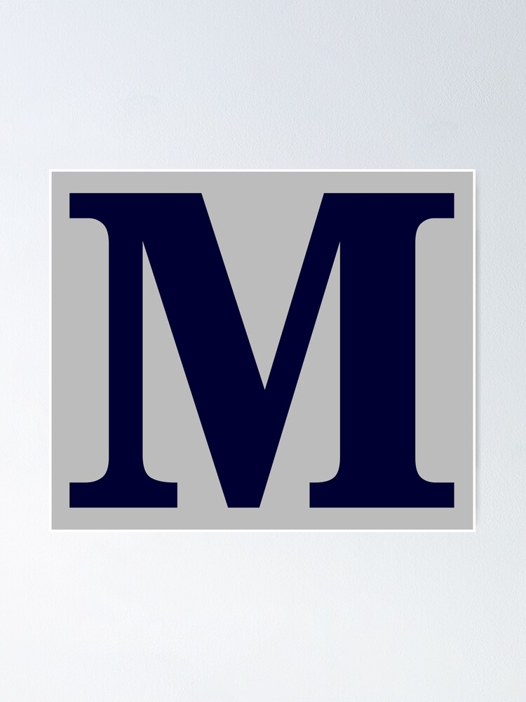 "Navy Blue Color Letter M" Poster by DevineDesignz | Redbubble