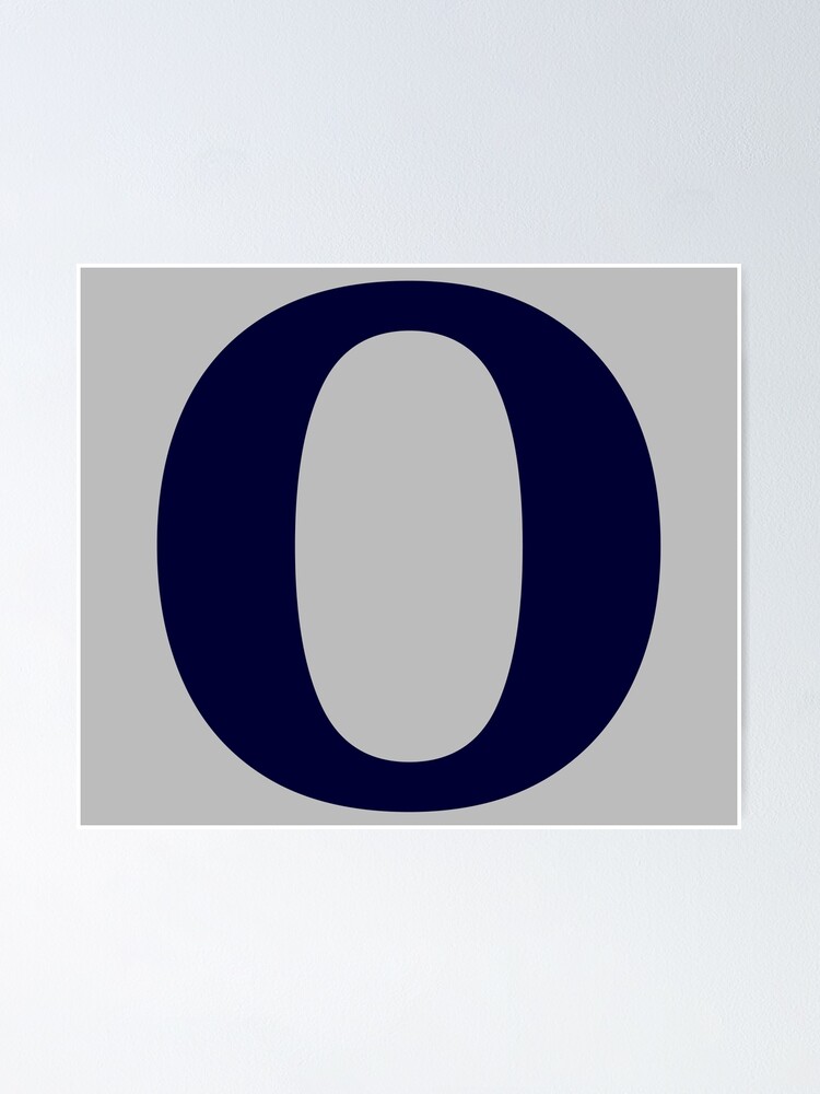 Póster «Letra de color azul marino O» de DevineDesignz | Redbubble