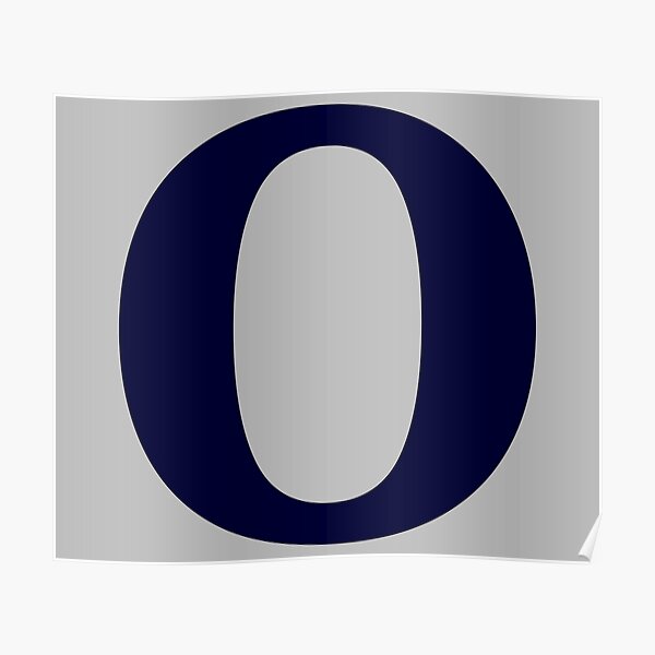 Póster «Letra de color azul marino O» de DevineDesignz | Redbubble