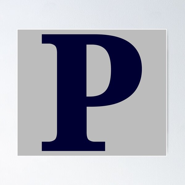 "Navy Blue Color Letter P" Poster for Sale by DevineDesignz | Redbubble