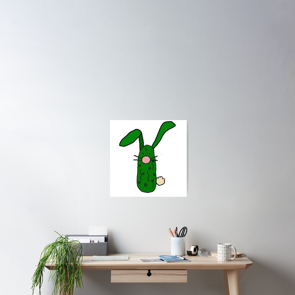 "Funny Cool Pickle Bunny Rabbit" Poster by naturesfancy | Redbubble