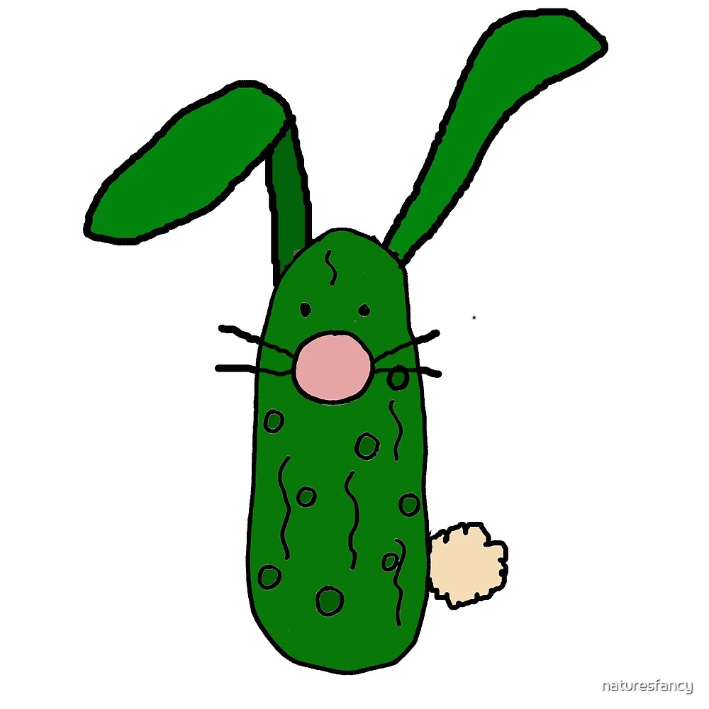 "Funny Cool Pickle Bunny Rabbit" by naturesfancy | Redbubble