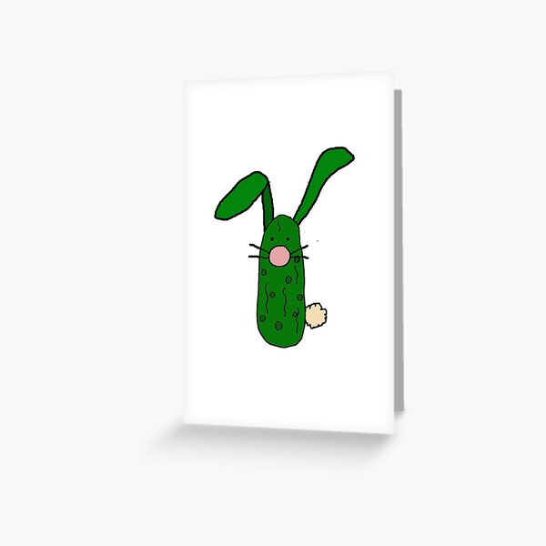 "Funny Cool Pickle Bunny Rabbit" Greeting Card for Sale by naturesfancy ...