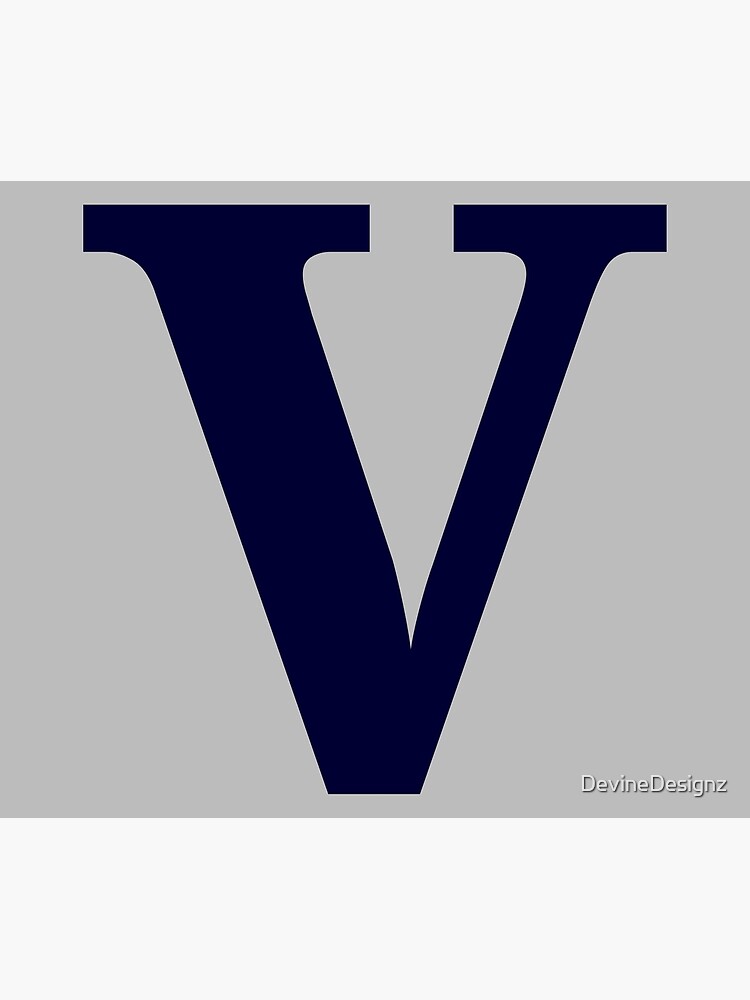 "Navy Blue Color Letter V" Poster for Sale by DevineDesignz | Redbubble