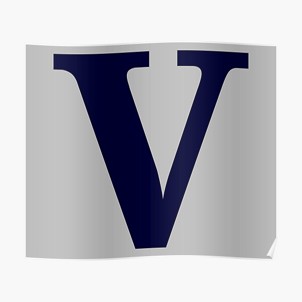 "Navy Blue Color Letter V" Poster for Sale by DevineDesignz | Redbubble