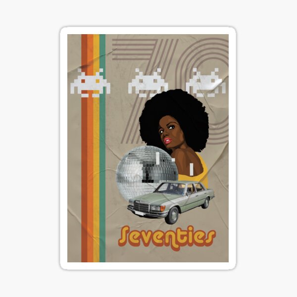 "Seventies" Sticker for Sale by TomasBatalla | Redbubble
