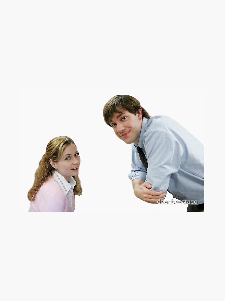 "Jim and Pam " Sticker for Sale by deadbeattaco | Redbubble