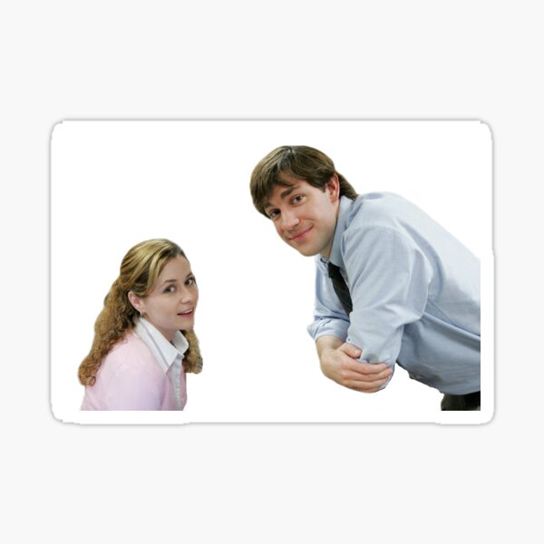 "Jim and Pam " Sticker for Sale by deadbeattaco | Redbubble