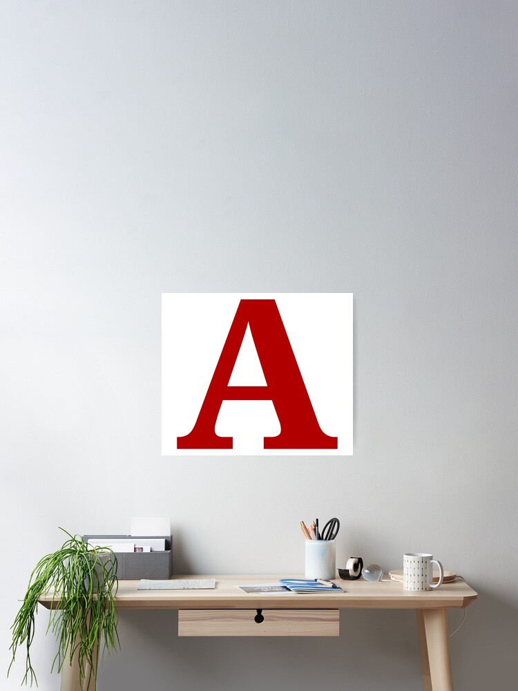 "Red Color Letter A" Poster for Sale by DevineDesignz | Redbubble