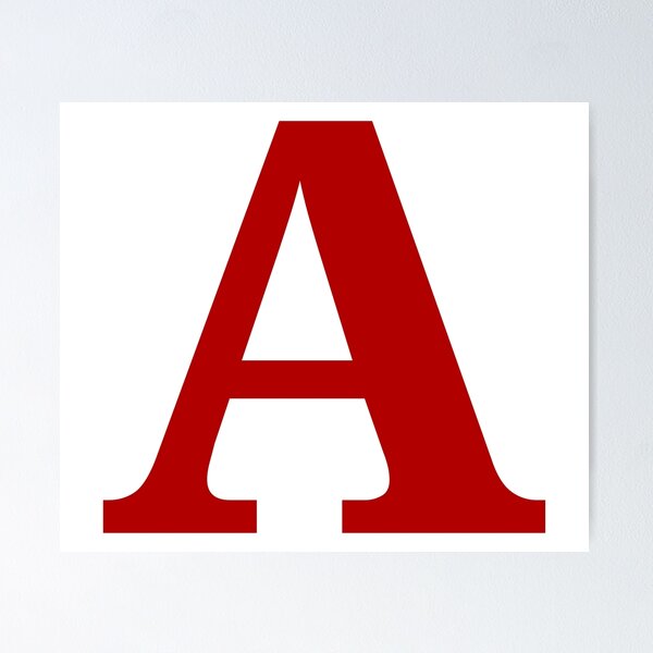"Red Color Letter A" Poster for Sale by DevineDesignz | Redbubble