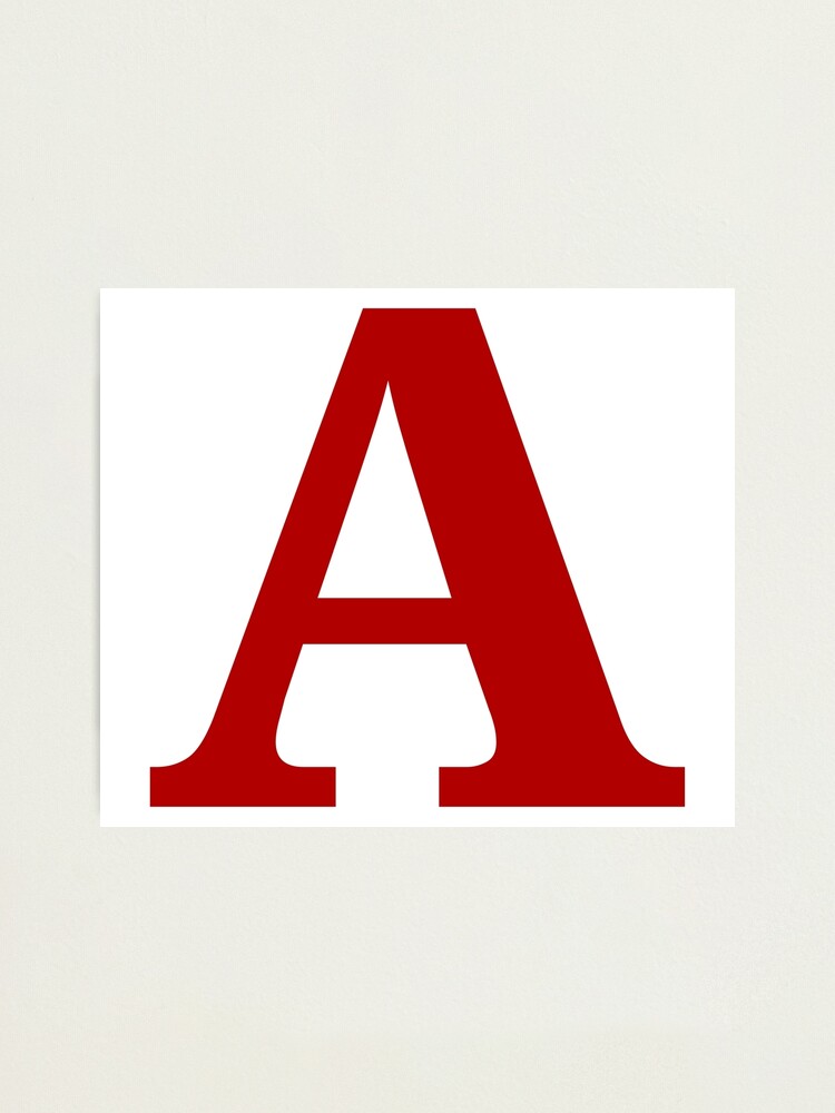 Lámina fotográfica for Sale con la obra «Letra de color rojo A» de ...