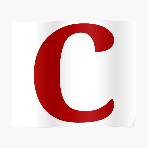 "Red Color Letter C" Poster by DevineDesignz | Redbubble