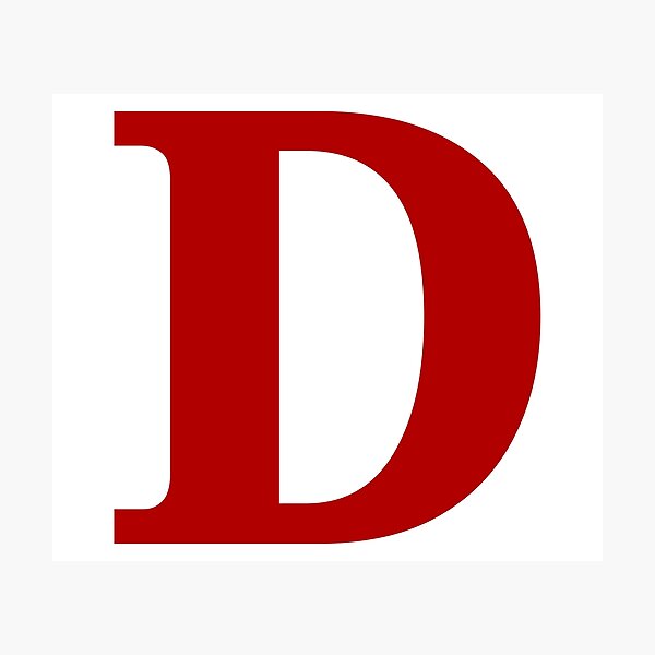 Lámina fotográfica for Sale con la obra «Letra de color rojo D» de ...