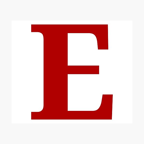 Lámina fotográfica for Sale con la obra «Letra de color rojo E» de ...