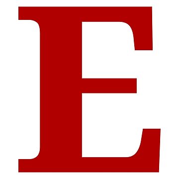"Red Color Letter E" Sticker for Sale by DevineDesignz | Redbubble