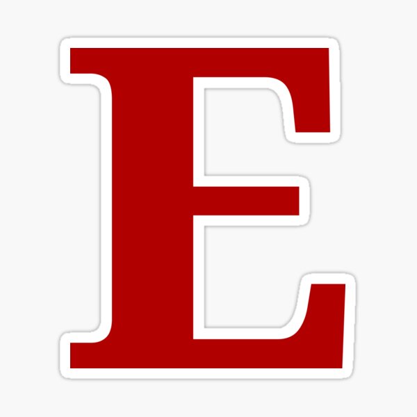 "Red Color Letter E" Sticker for Sale by DevineDesignz | Redbubble