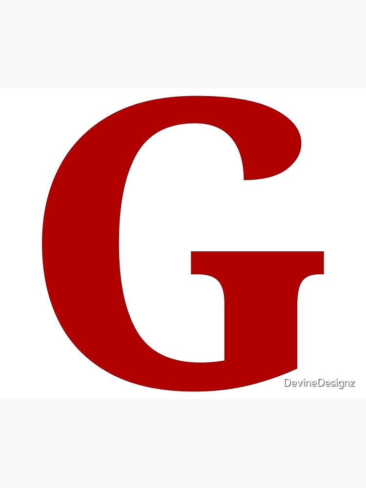 "Red Color Letter G" Poster by DevineDesignz | Redbubble