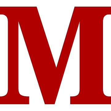 "Red Color Letter M" Art Board Print for Sale by DevineDesignz | Redbubble