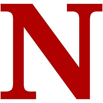 "Red Color Letter N" Sticker for Sale by DevineDesignz | Redbubble