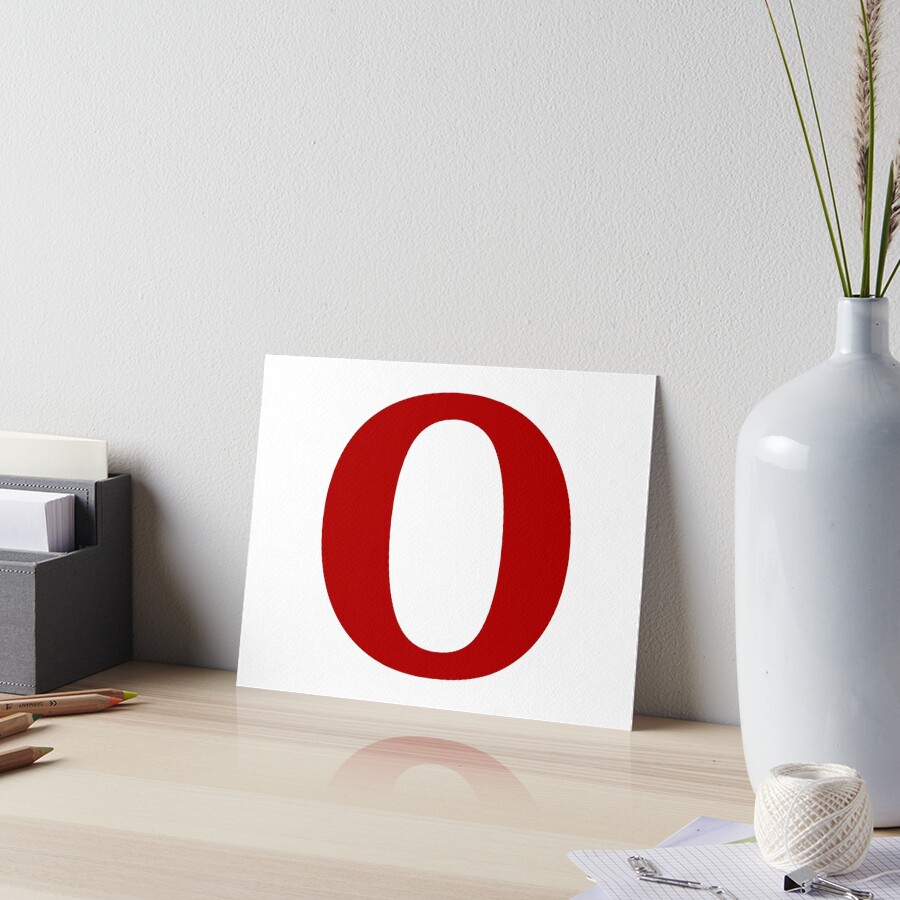 "Red Color Letter O" Poster for Sale by DevineDesignz | Redbubble